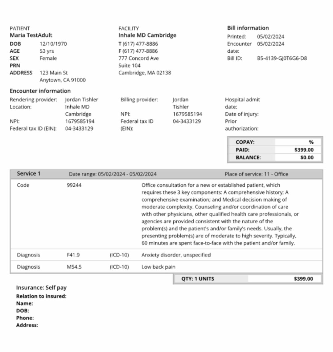 How to use a super bill for potential reimbursement for out-of-network ...